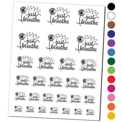 Amazon Inspirational Dandelion Just Breathe Temporary Tattoo