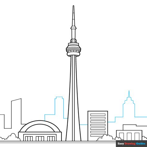How To Draw The CN Tower Really Easy Drawing Tutorial