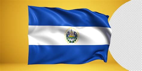 El Salvador Bandera Ondeante Realista Aislado En Png Transparente