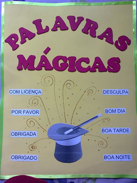Palavras Magicas Educa O Infantil Para Imprimir