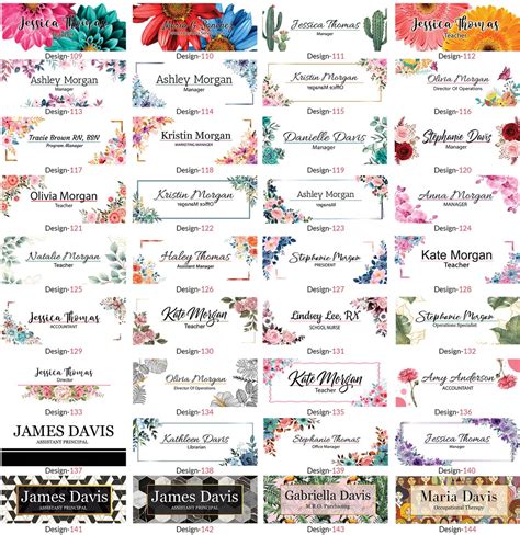 Personalized Flower Name Plate For Desk Custom Office Decor Etsy