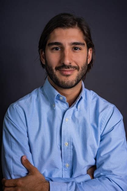 Premium Photo Studio Portrait Of Hispanic Man With Beard And Long