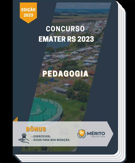 Apostila Pedagogia Concurso Emater RS 2023 Mérito Apostilas