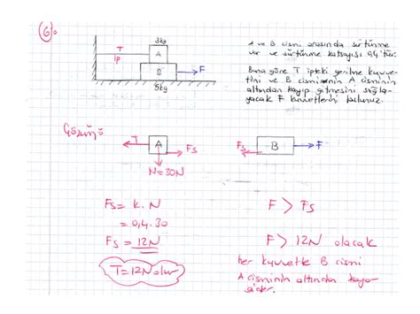 9 Sınıf Fiizk Sürtünme Kuvveti Çözümlü Sorular 8