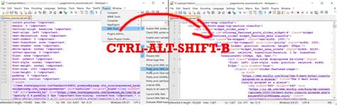 how to beautify xml in notepad with xml tools plugin for formatting