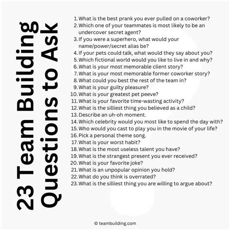 The 25 Best Icebreaker Questions For Team Building At Work Store