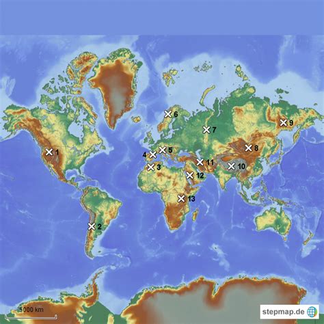 Stepmap Gebirge Landkarte F R Europa