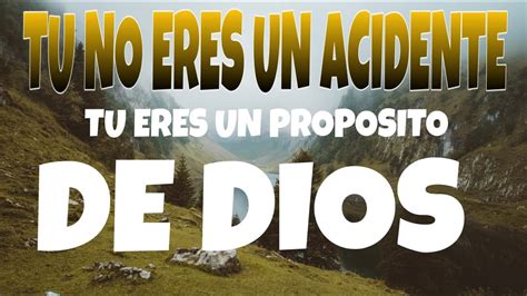Reflexion TU NO ERES UN ACCIDENTE TU ERES UN PROPOSITO DE DIOS