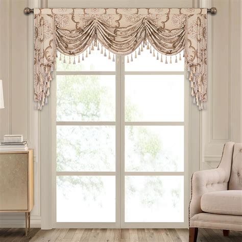 Amazon Loom And Mill Jacquard Waterfall Valance For Living Room