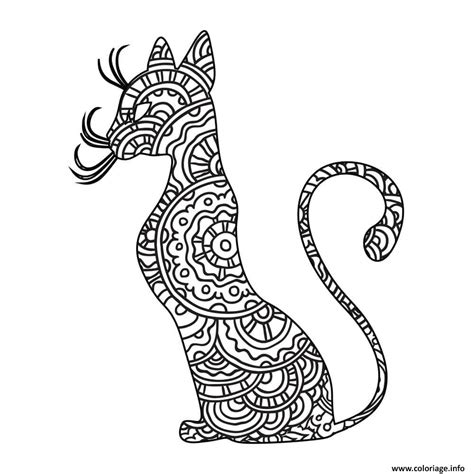 Coloriage Chat Mandala Princesse 4 Dessin Chat Mandala à imprimer