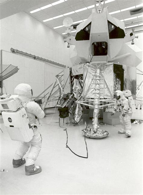 Space History Photo Apollo 13 Astronauts Practice Moonwalk At KSC Space