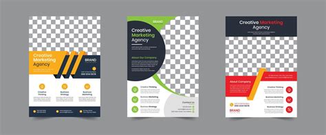 creativo corporativo negocio volantes modelo diseño 3 folleto folleto