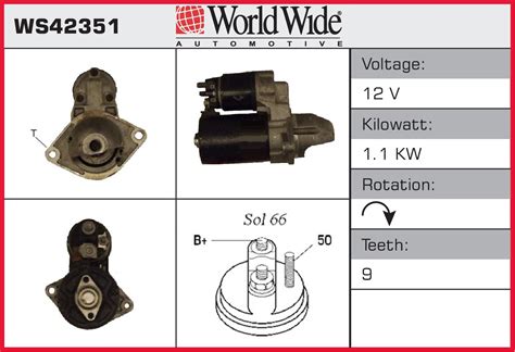 Starter Motor Fits Suzuki Wagon R Rb D D Z Dt Wwa Top Quality