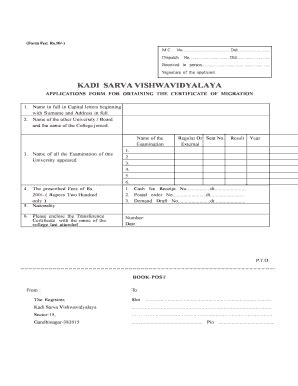 Fillable Online Ksvuniversity Org Application Form For Migration