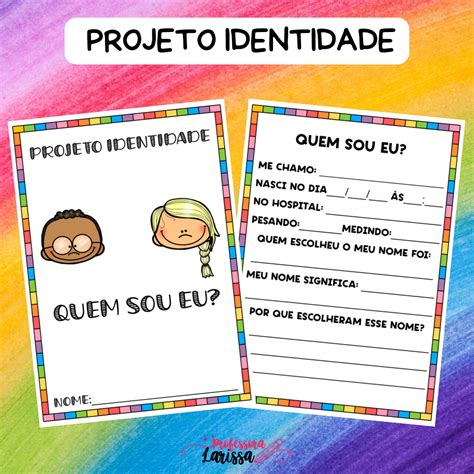 Projeto Identidade Livro Quem Sou Eu Educa Market
