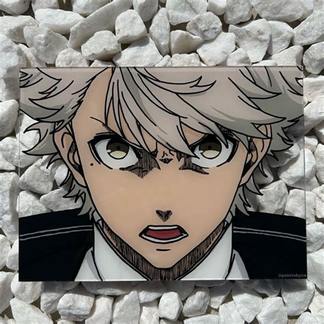 Ryosuke Kira Blue Lock Mini Canvas Art Painted Glass Art Canvas Art