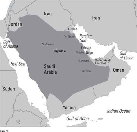 Map Of Persian Gulf And Gulf Of Aden