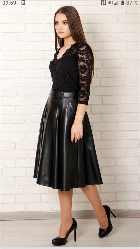 Épinglé par Jeanine O sur Leather skirts Cuir femme Vetement cuir Mode