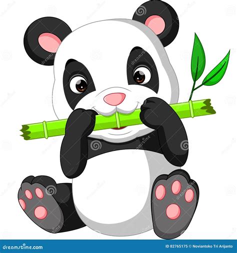 Cute Panda Cartoon Stock Vector Illustration Of Tropical 82765175