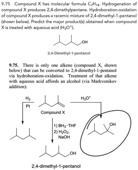 Solved Compound X Has Molecular Formula Czh Hydrogenation