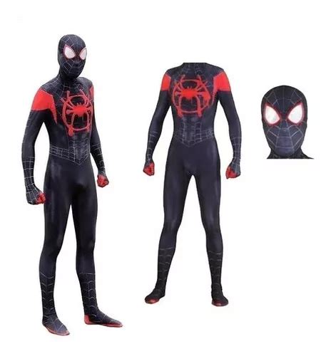 Traje De Spiderman Cosplay Adultos Medias Miles Morales Meses sin interés