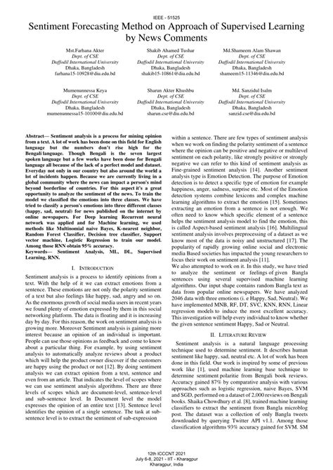 pdf sentiment forecasting method on approach of supervised learning by news comments
