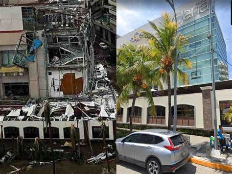 Fotos de Galerías Diana en Acapulco destrozada por huracán Otis