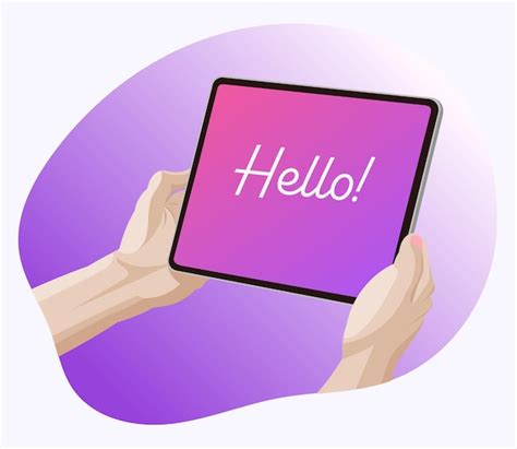 Educación en línea manos sosteniendo tableta ipad herramienta de