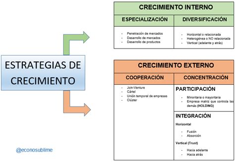 ESQUEMA RESUMEN CRECIMIENTO INTERNO Y EXTERNO ECONOSUBLIME