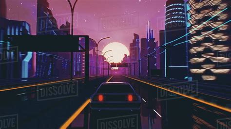 Retro Neon Car Sunset Wallpapers Wallpaper Cave