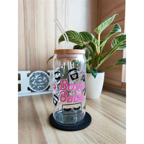 Boss Babe Uv Dtf Cup Wrap For Oz Libbey Glass Cups Cup Wrap Etsy