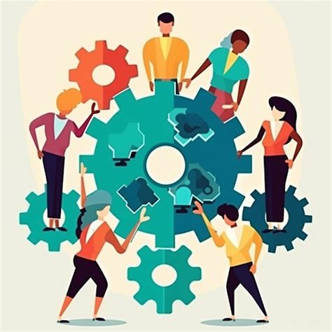 El Concepto De Trabajo En Equipo Exitoso Con Muchas Personas Foto