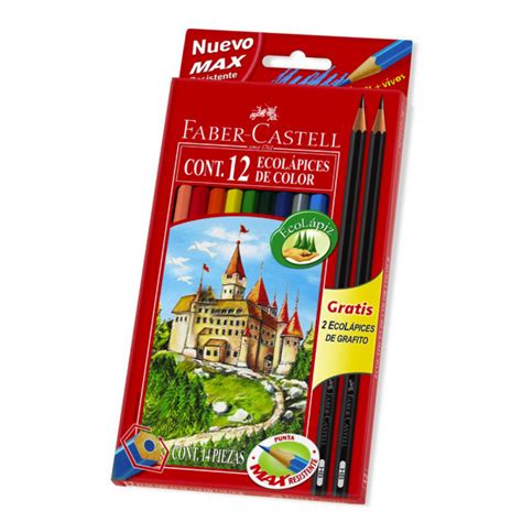 Lapices De Colores 12Col 2 Grafitos FABER CASTELL Librery