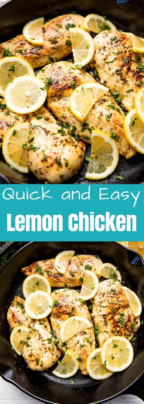 This Quick And Easy Lemon Chicken Recipe Requires Only A Handful Of