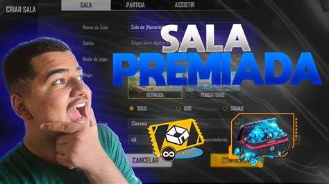 FREE FIRE AO VIVO X1 DOS CRIA SALA PREMIADA 4V4 VALENDO DIAMANTES
