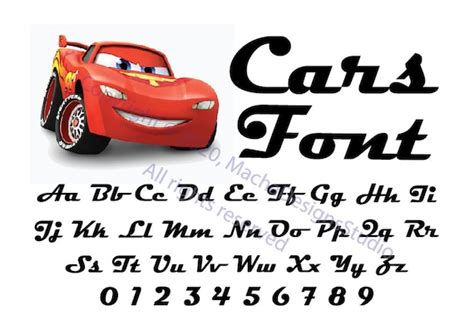 Cars Font Svg Cars Alphabet Svg Instant Download Font Svg Etsy