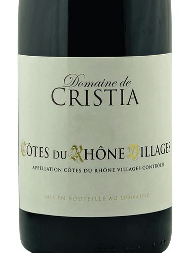 Domaine De Cristia C Tes Du Rh Ne Villages Rouge Vivino Us
