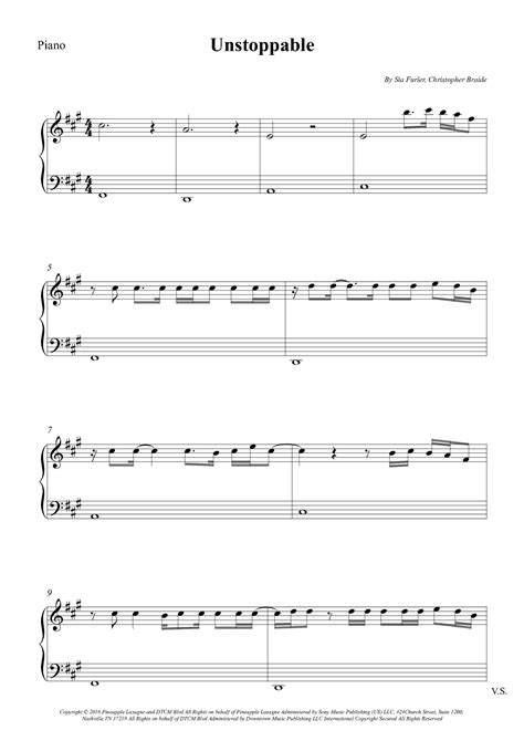 Unstoppable Arr Wesley S SIlva By Sia Sheet Music For Piano Solo At