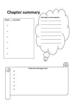 Free Printable Chapter Summary Template