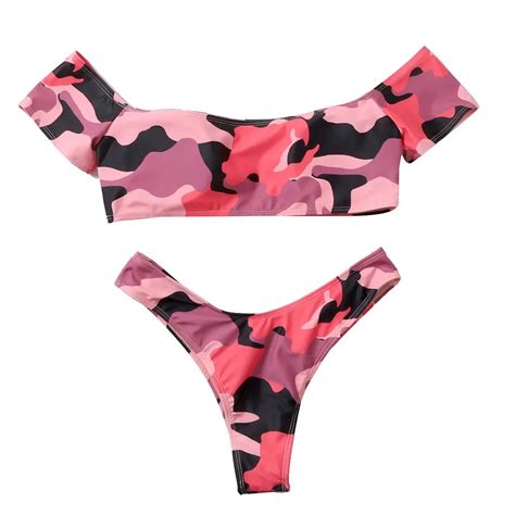 Klv Women Floral Print Beach Swimsuit Swimwear Bathing Monokini Padded