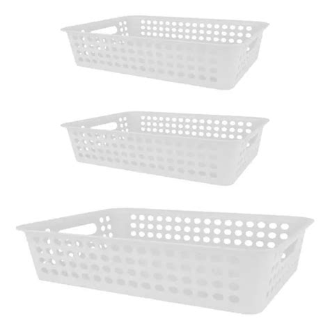 Kit Cestos Organizador Gaveta Trama Rattan Multiuso P M Mercadolivre