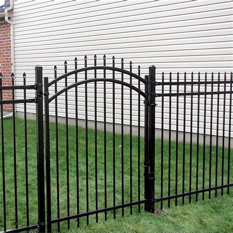 Black Fence Panel Powder Coated Fence Wrought Iron Fencing Ornamental