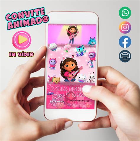 Convite Digital Animado Casa Magica Da Gabi Produtos Elo7