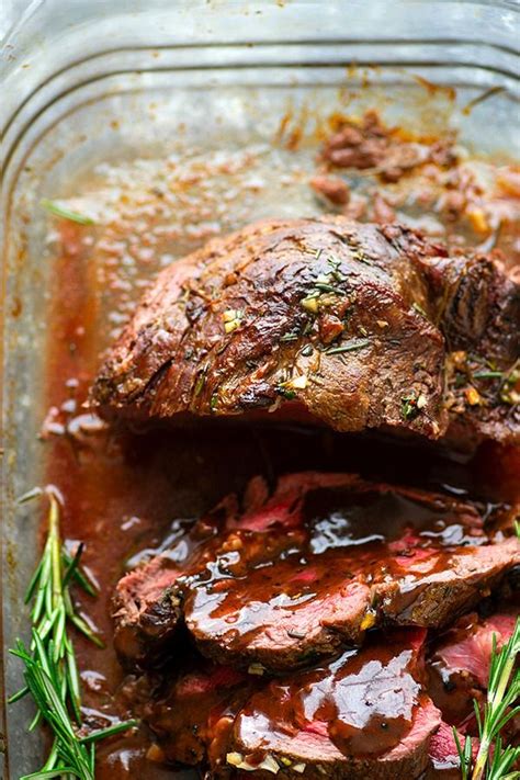 Rosemary Garlic Butter Beef Tenderloin With Red Wine Sauce Artofit