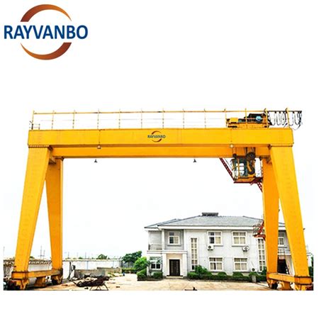 Single Double Girder Beam Electric Rail Travelling Goliath Crane
