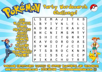 10 Best Pokemon Word Search Puzzles Printable Printableecom Pokemon