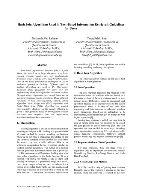 pdf hash join algorithms used in text based information retrieval guidelines for users