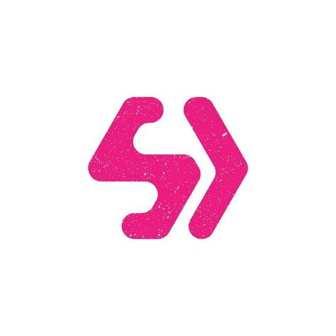 Logotipo Abstracto De La Letra Inicial S Y R En Color Rosa Aislado En