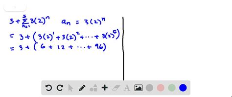 solved in 15 22 a write each sum as a series b find the sum of each series 3 ∑n 1 5 3 2 n