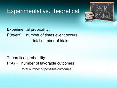 Ppt Experimental Vs Theoretical Probability Powerpoint Presentation